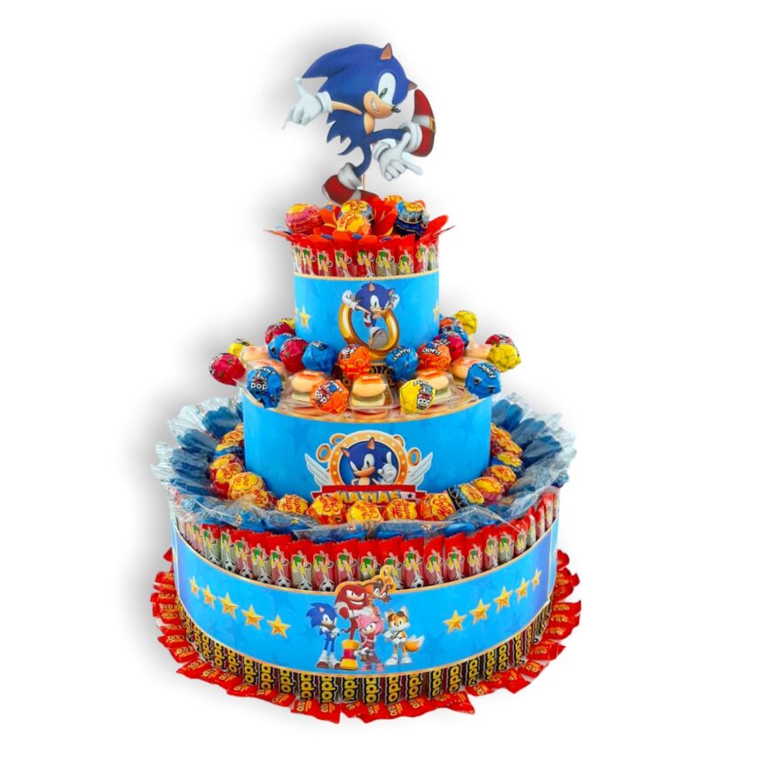 Torta Sonic 20 Merendine e 20 Succhi di Frutta » Torte di Caramelle di ...