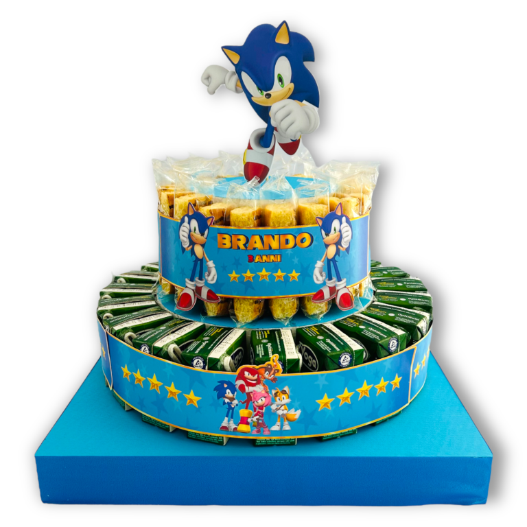 Torta Sonic 20 Merendine e 20 Succhi di Frutta » Torte di Caramelle di ...