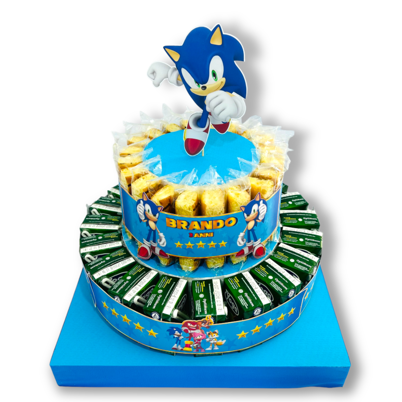 Torta Sonic 20 Merendine e 20 Succhi di Frutta » Torte di Caramelle di ...